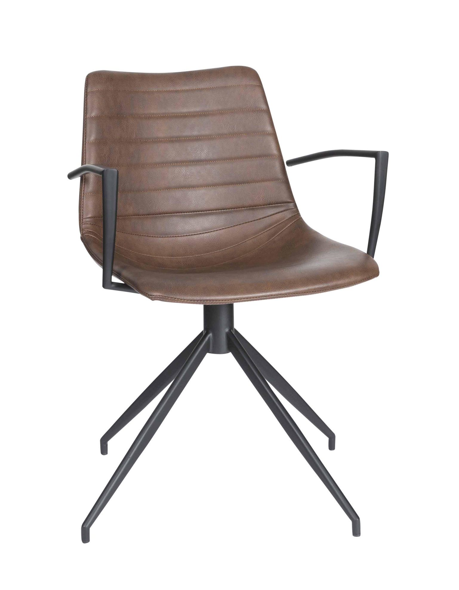 DOWN STOL SORT STEL BRUN VINTAGE PU | Bo•Bedre | Møbler og ...