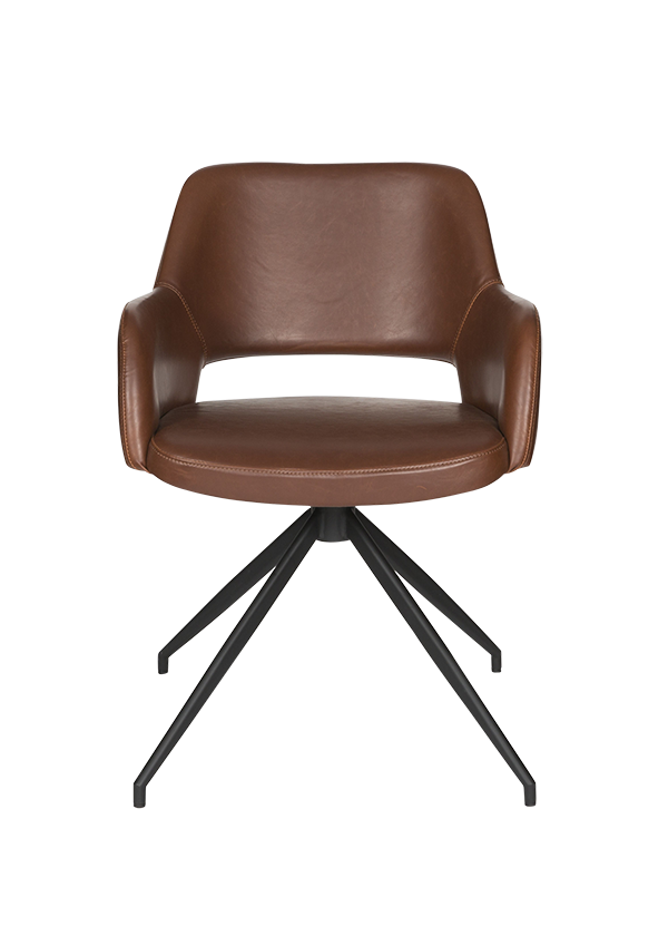 GEMINI STOL, KASTANJE/SORT